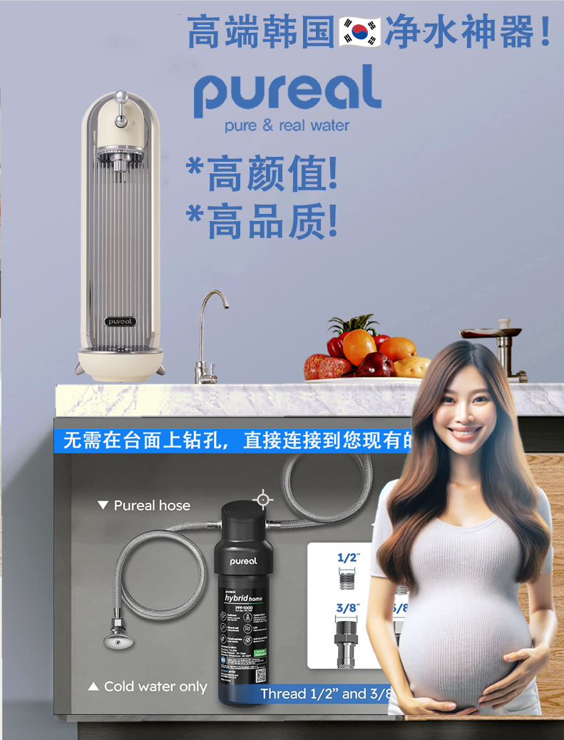 Pureal Ultra Slim Premium Drinking Water Purifier System (FREE Premium ...